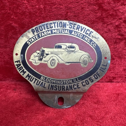 Barn Find VTG State Farm Auto Insurance License Plate Topper ...