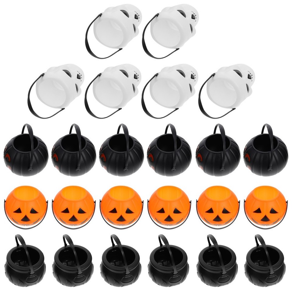 24pcs Delicate Candy Bucket Decors Festival Adornment Halloween Decor ...