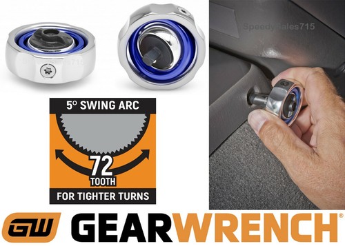 Gearwrench 81027 1/4" Drive Gimbal Ratchet 72" Pivoting Tool New Free ...
