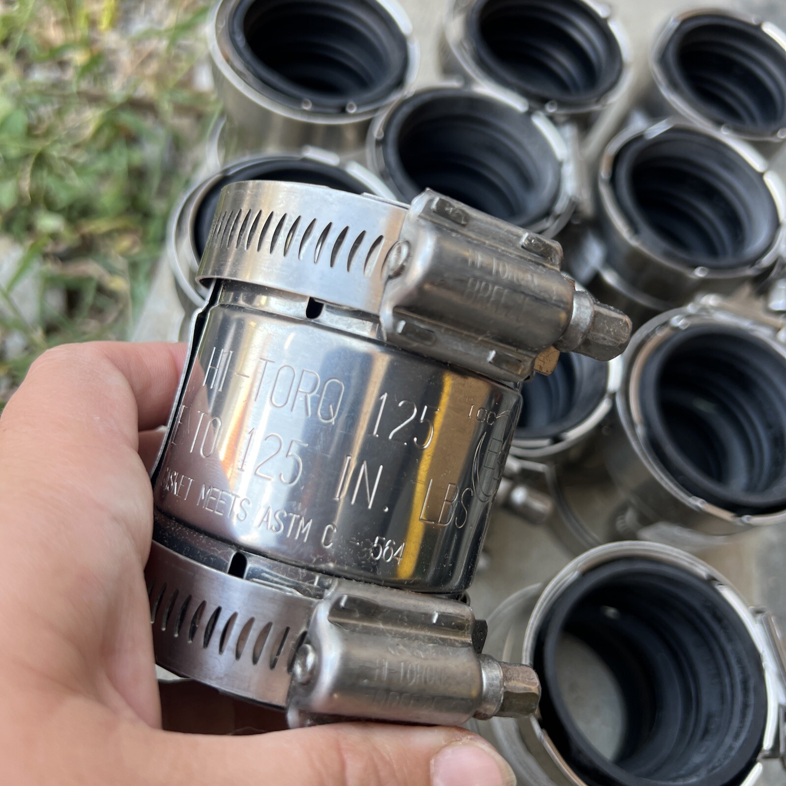 10- Clamp All 1 1/2” HIGH TORQUE 125 Stainless Steel Gasket Meets ASTM ...