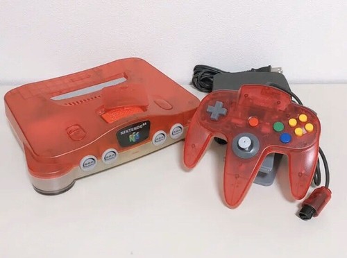 【TESTED 】 Nintendo 64 N64 Console System Water Melon Clear Red ...