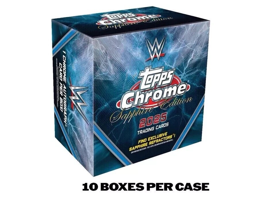 2025 Topps Chrome Sapphire WWE Hobby Box, Sealed Case (10 Boxes) | eBay