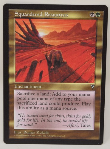 Magic The Gathering MTG Card Squandered Resources Gold Visions NM | eBay