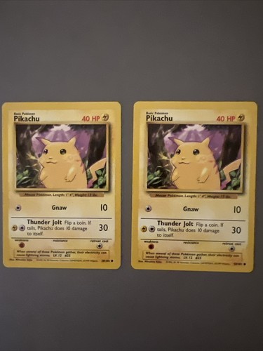 Pikachu Yellow Cheeks 58/102 1999 Pokémon Card TGC Base Set | eBay UK