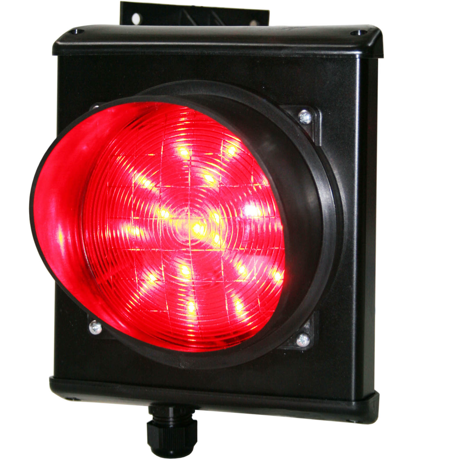 Verkehrsampel rot LED 24 oder 230 V im Alugehäuse Signalampel, Ampel ...