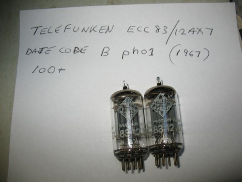 2 telefunken ECC83 tubes 12AX7 | eBay