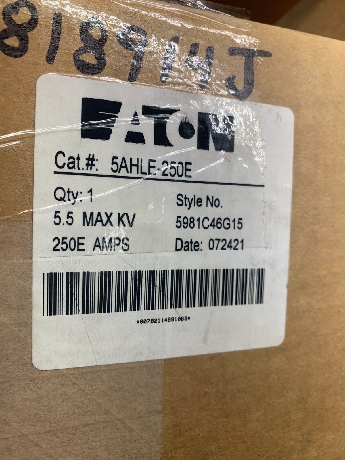 NEW EATON CURRENT LIMITING HIGH VOLTAGE FUSE 5.5 MAX KV 250E AMPS 5AHLE ...