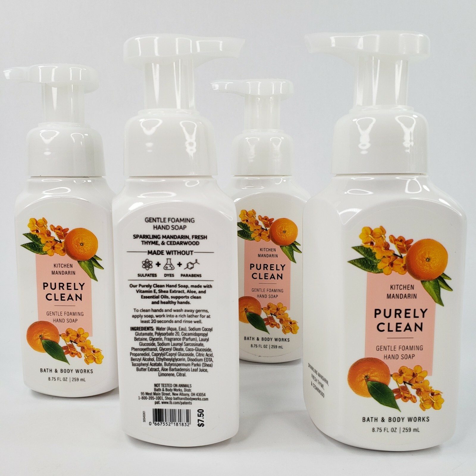 4 Kitchen Mandarin Gentle Foaming Hand Soap Wash Bath Body Works 8.75 ...