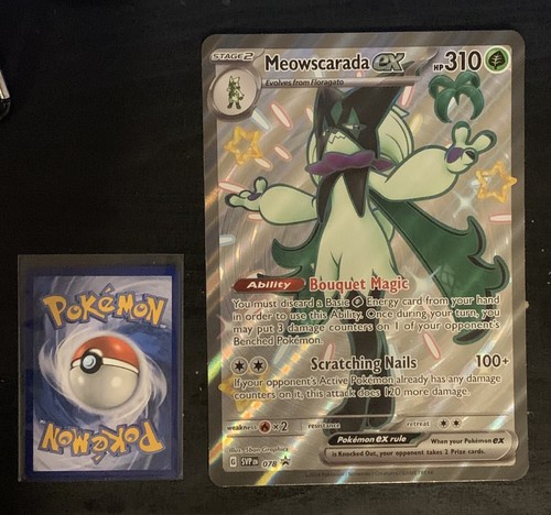 Meowscarda EX OVERSIZE JUMBO Promo - SVP 078 SHINY Full Art Pokemon ...