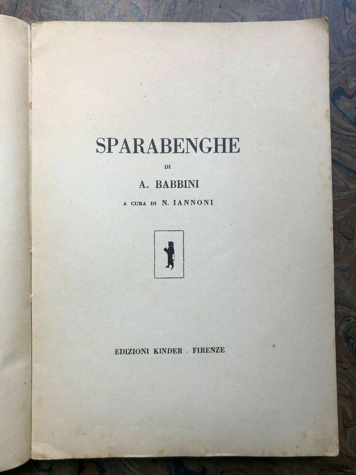 Babbini A.Sparabenghe. Racconto-Fiaba. Firenze. Edition Kinder. 1953 | eBay