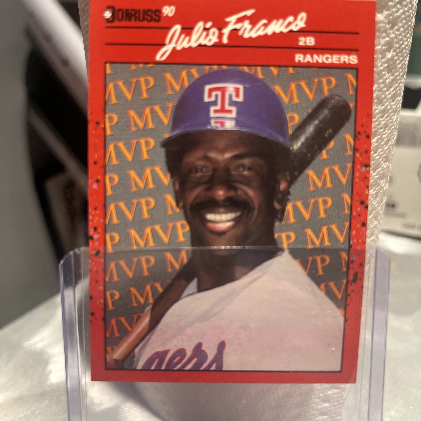 1990 DONRUSS BC-14 JULIO FRANCO MVP 2 ERRORS TEXAS RANGERS MINT ...