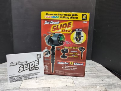 Star Shower Slide Show Christmas Halloween LED Light Color Projector 12 ...