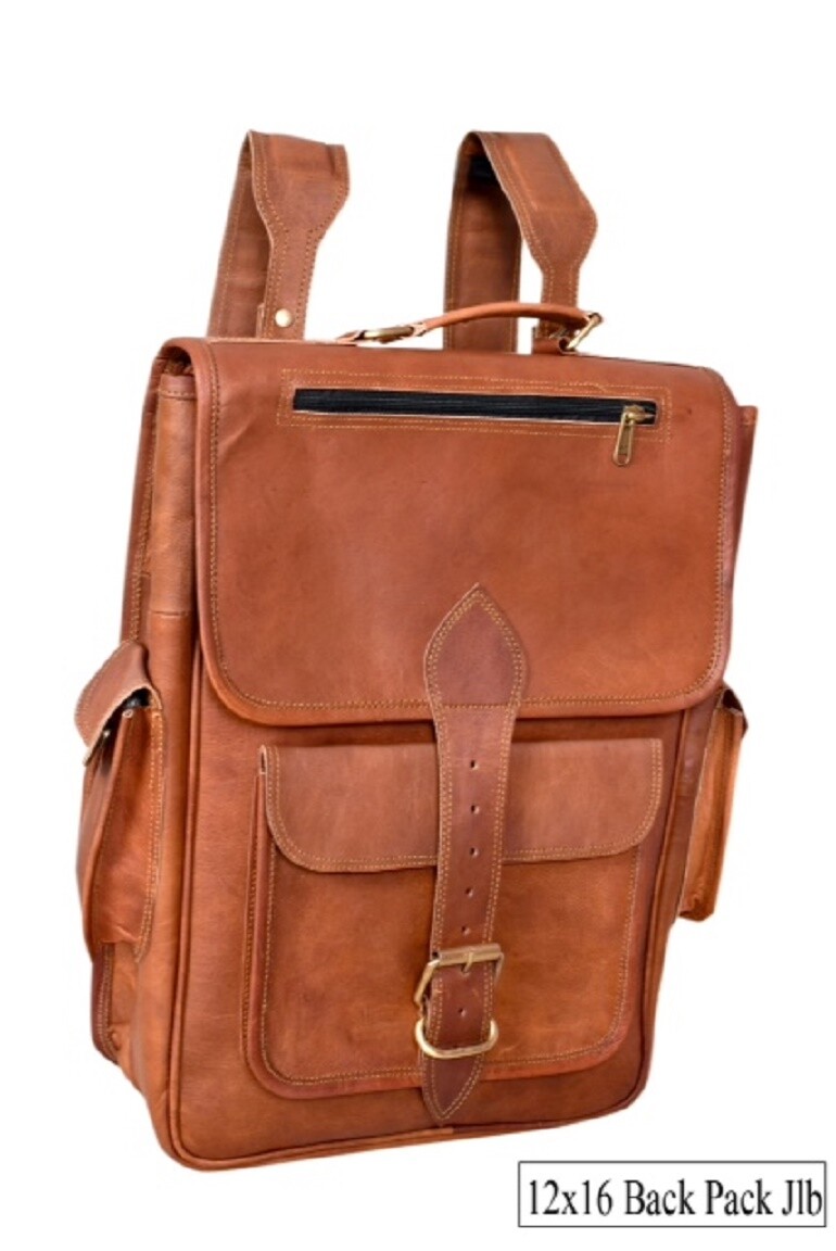 Great Vintage Look Leather Backpack Men's Shoulder Rucksack Laptop ...