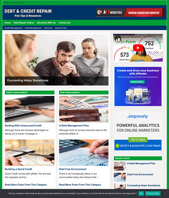 Debt & Credit Repair Site Business For Sale: Ready-to-Launch Free ...