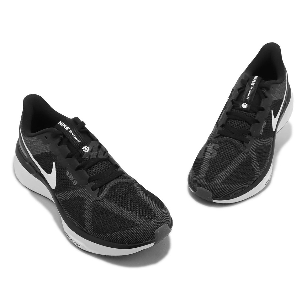 Nike Air Zoom Structure 25 Black Iron Grey Men Eoad Running Shoes ...