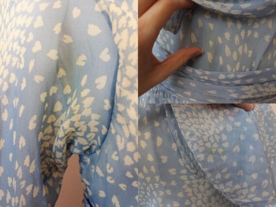 Vintage 70s HALSTON asymmetrical scarf wrap billow sleeve bias sash ...