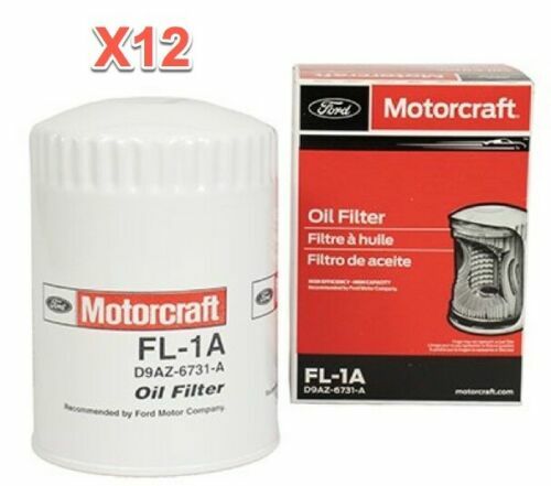 12 Engine Oil Filters Genuine FORD MOTORCRAFT FL1A Replace OEM ...