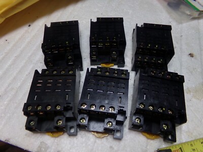 Six Omron PTF14A-E 14 Pin Relay Bases NOS | eBay