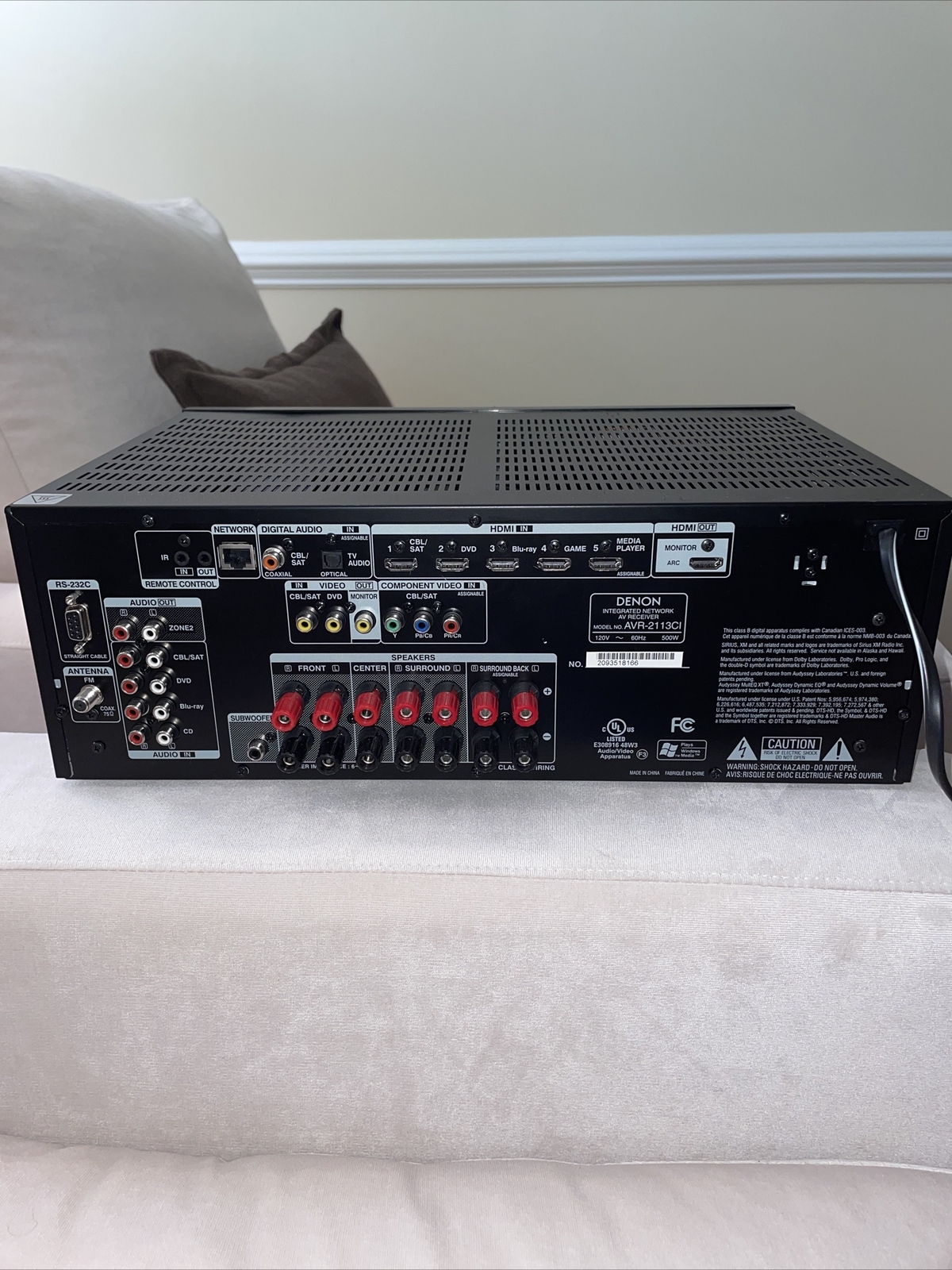 Denon AVR-2113CI Home Theater Surround Sound Network Receiver **TESTED ...