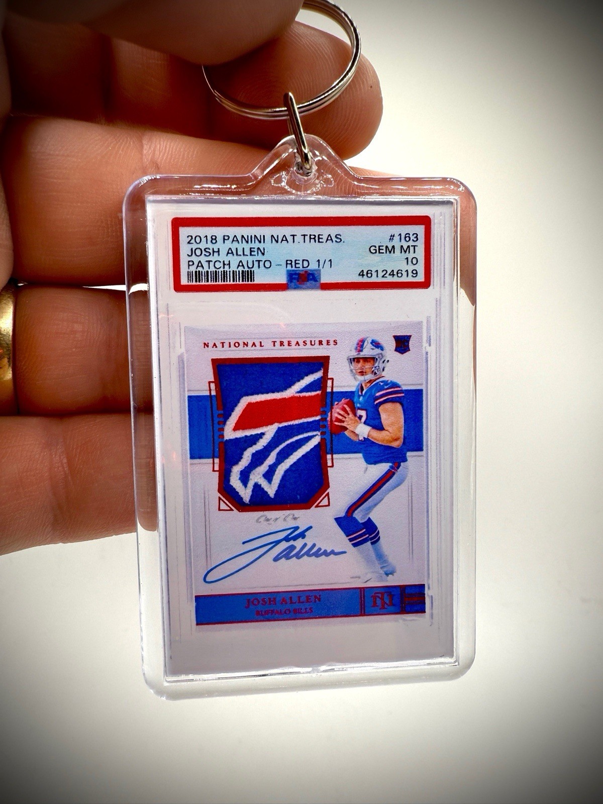 2018 Panini National Treasures Josh Allen 1/1 Team Logo RPA Rc Gem Mint ...