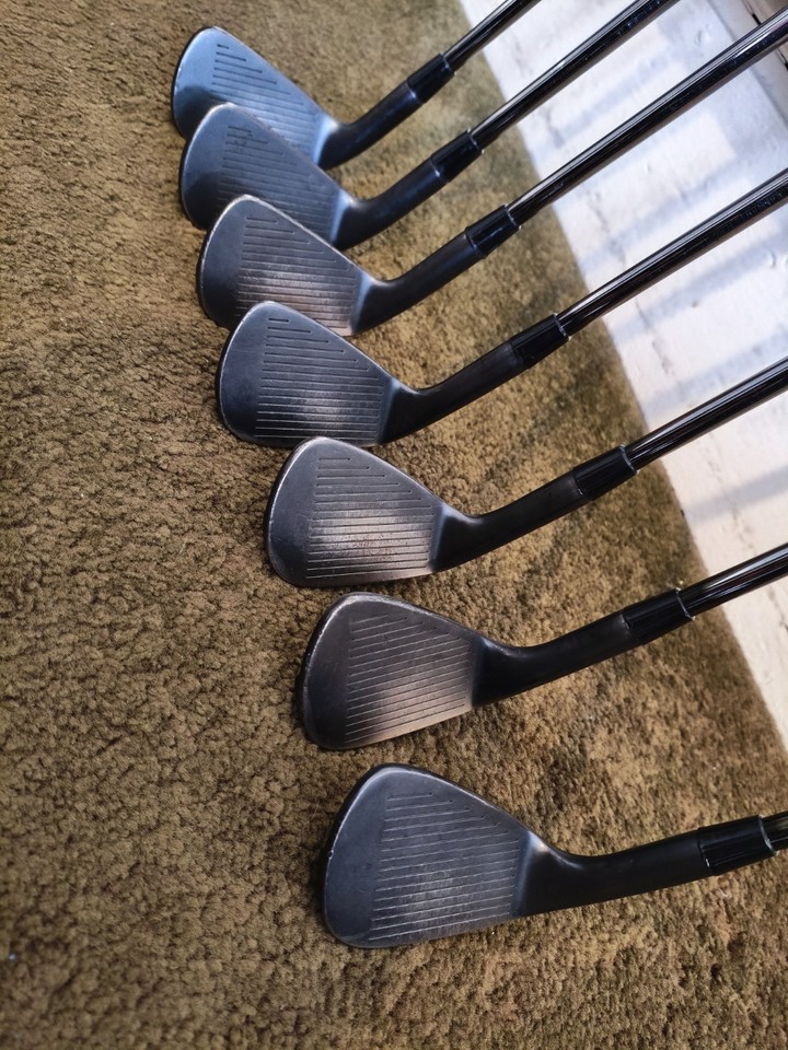 Cobra King Forged CB/MB Black Irons, 5-PW+GW, Stiff Flex KBS $-Taper ...