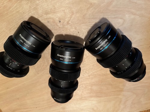 SIRUI THREE 1.33x ANAMORPHIC LENSES MFT M43 MOUNT 24mm, 50mm, 75mm | eBay
