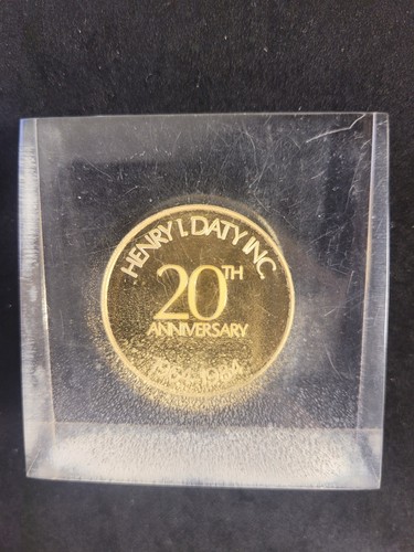 RARE 1964-1984 1 oz .999 Fine Gold Engelhard Henry Daty Inc 20th Anniversary | eBay