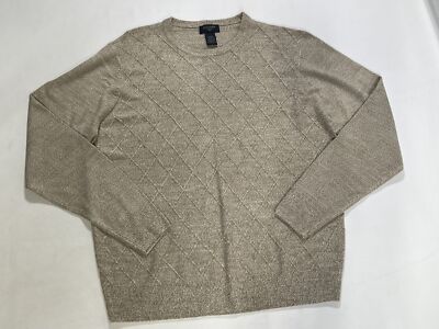 Mens Dockers Tan Diamond Pattern Sweater M Medium EUC | eBay