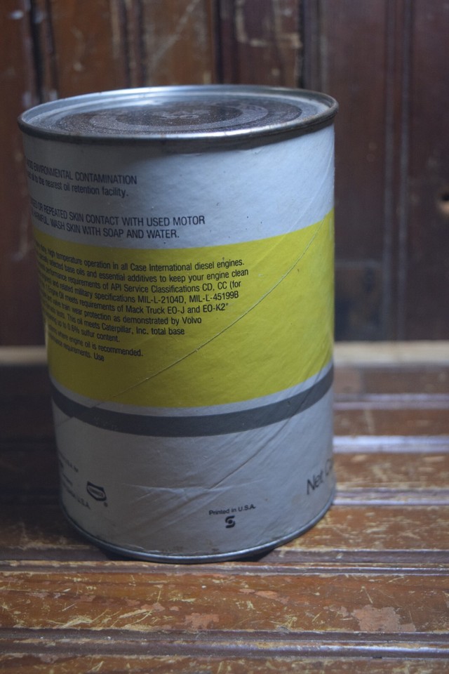 JI CASE NO. 1 COMPOSITE CAN QUART SAE 30 IH DESEL ENGINE OIL SIGN ...