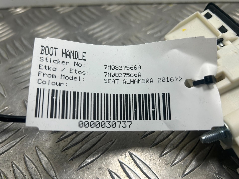 VW SHARAN BOOT HANDLE WITH REVERSING CAMERA 2016 TO 2023 7N0827566A ...