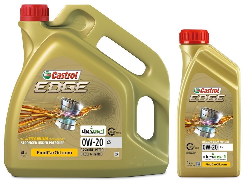 Castrol EDGE TITANIUM 0W-20 C5 Full Synthetic Engine Oil, C5 C6 | eBay