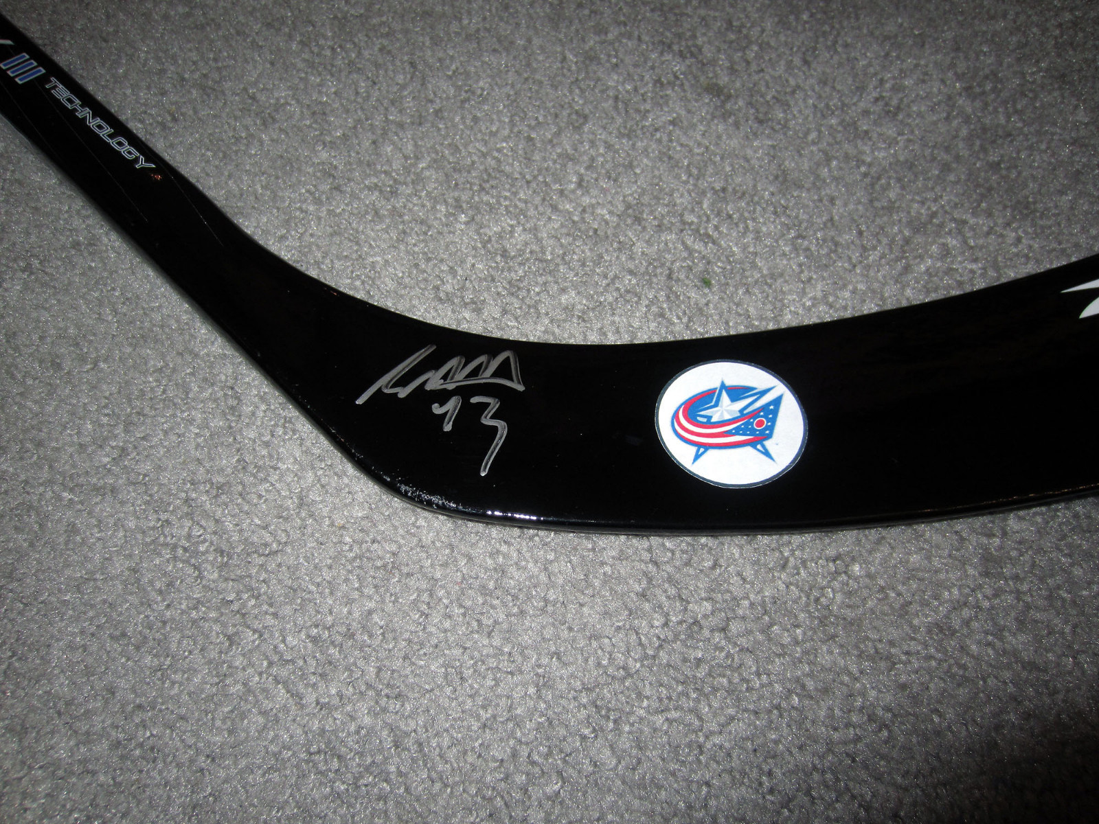 SCOTT HARTNELL Columbus Blue Jackets SIGNED Autographed Hockey Stick w ...