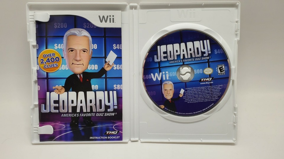 Jeopardy (Nintendo Wii, 2010) COMPLETE *FREE FAST SHIPPING ...