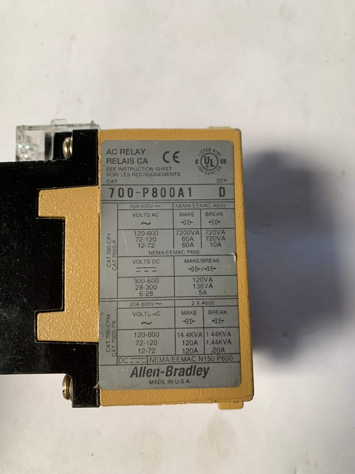 700-P800A1 - Allen Bradley - AC RELAY | eBay