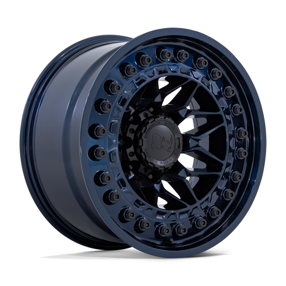 Set 4 Black Rhino Alpha 18x9 5x5 Midnight Blue Wheels 18" 0mm For Jeep ...