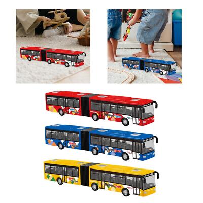 Alloy pull back bus, long pull back bus model, collectible diecast bus ...