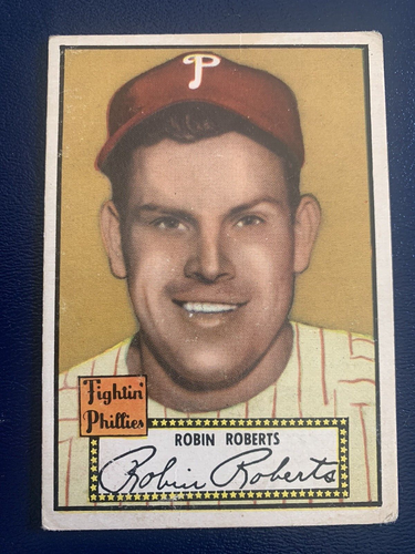 1952 TOPPS #59 ROBIN ROBERTS Phillies HOF Pitcher Mid Level as pictured ...