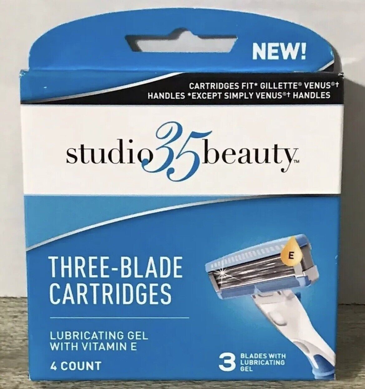 Studio 35 Beauty Women Fit 3-Blade Cartridges 4 count With Lubricating ...
