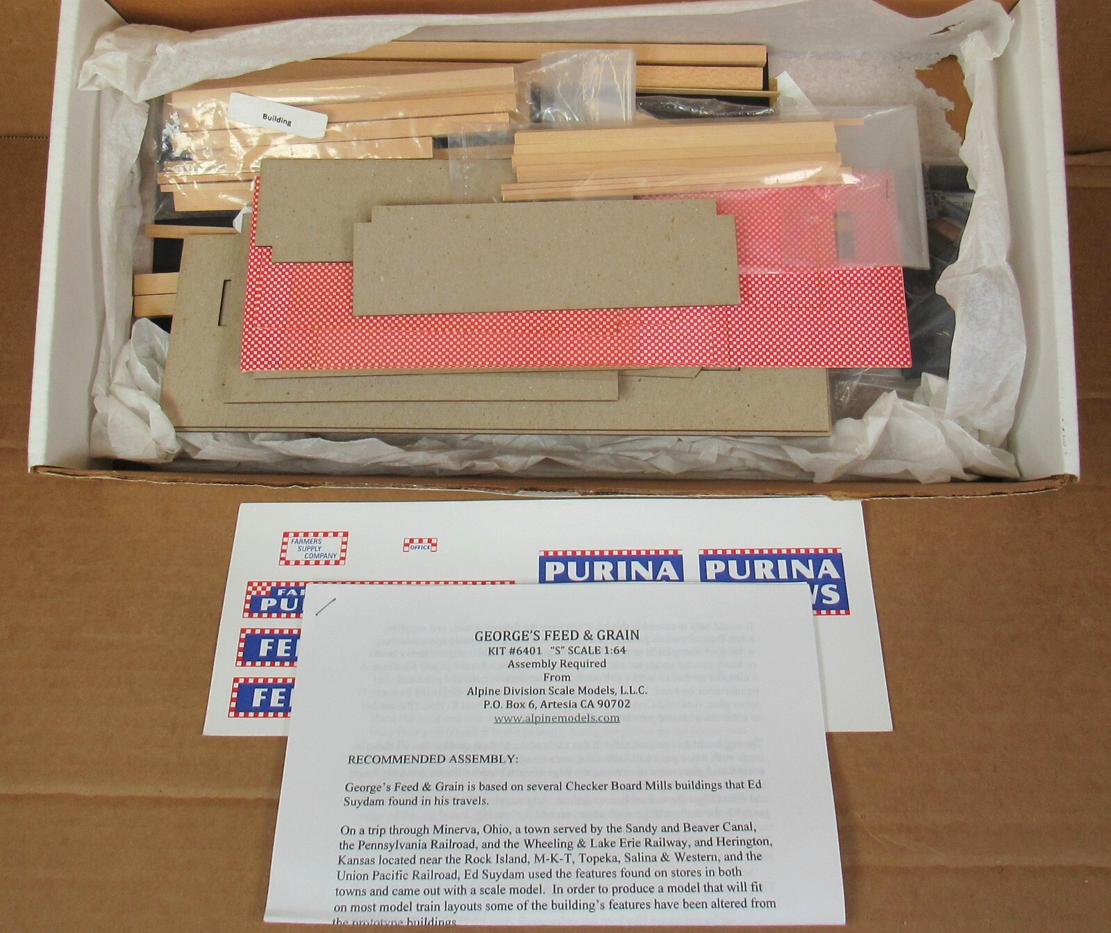 Alpine Division Scale Models 6401 Purina Chows Feed Mill Kit Sn3/S ...