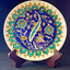 Turkish Pottery Plate - El Hamra Cini Fab. Kutahya-Hole on Back for ...