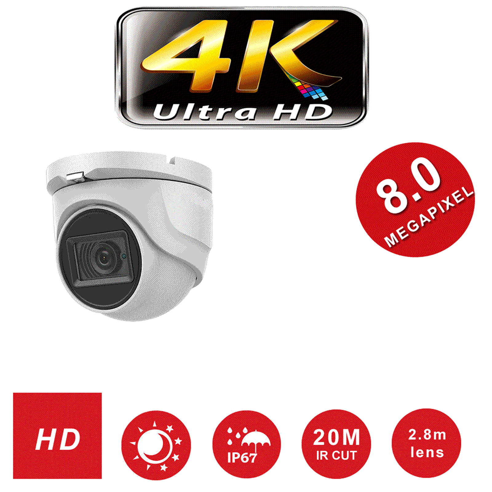 HIKVISION DVR CCTV SYSTEM 8MP 4K VIPER PRO CAMERAS IN DOOR / OUTDOOR HD ...