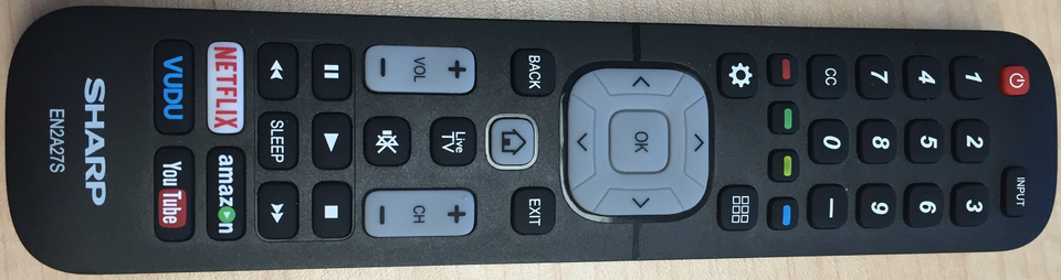 Sharp EN2A27S Ver.4 Remote for Sharp LC43N6100U LC50N6000U LC55N6000U ...