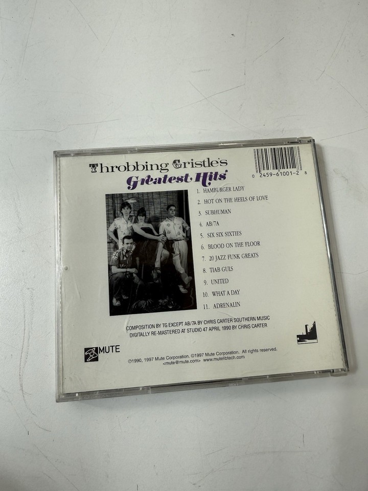 Throbbing Gristle Greatest Hits CD (1997 Mute Records) Industrial ...