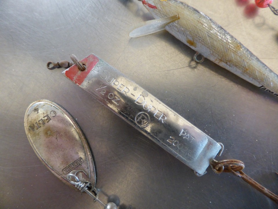 Vintage Collectable FISHING-SPINNER LURES-TOBY,SUPER-DUPER- ASSORTED ...