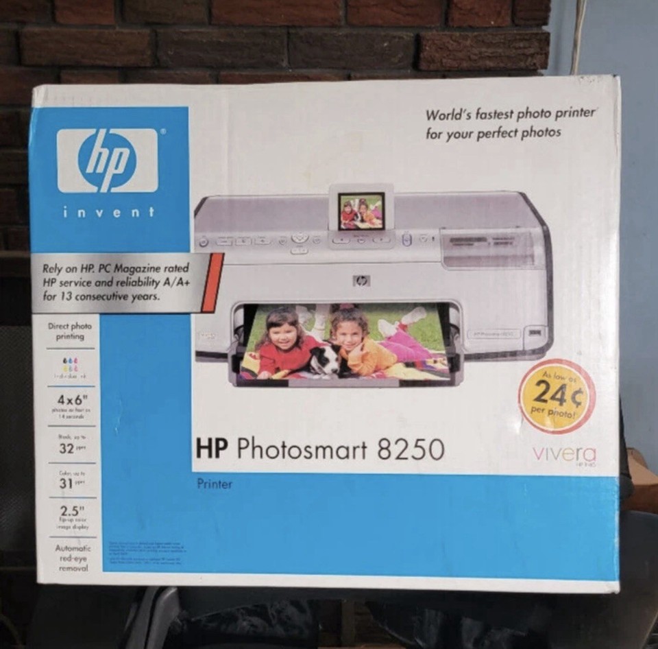 NEW HP Invent Hewlett Packard Photosmart 8250 Printer 829160882840| eBay