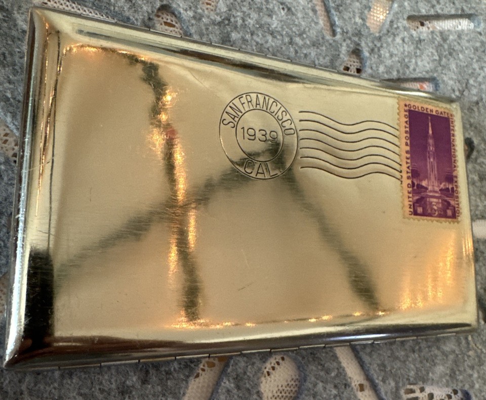 Harry Richman Postal Letter Brass Cigarette Case San Francisco 1939 ...