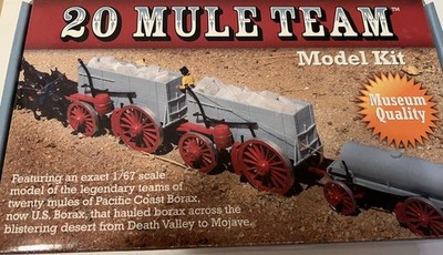 Vintage 20 Mule Team Plastic Scale Model Kit | eBay
