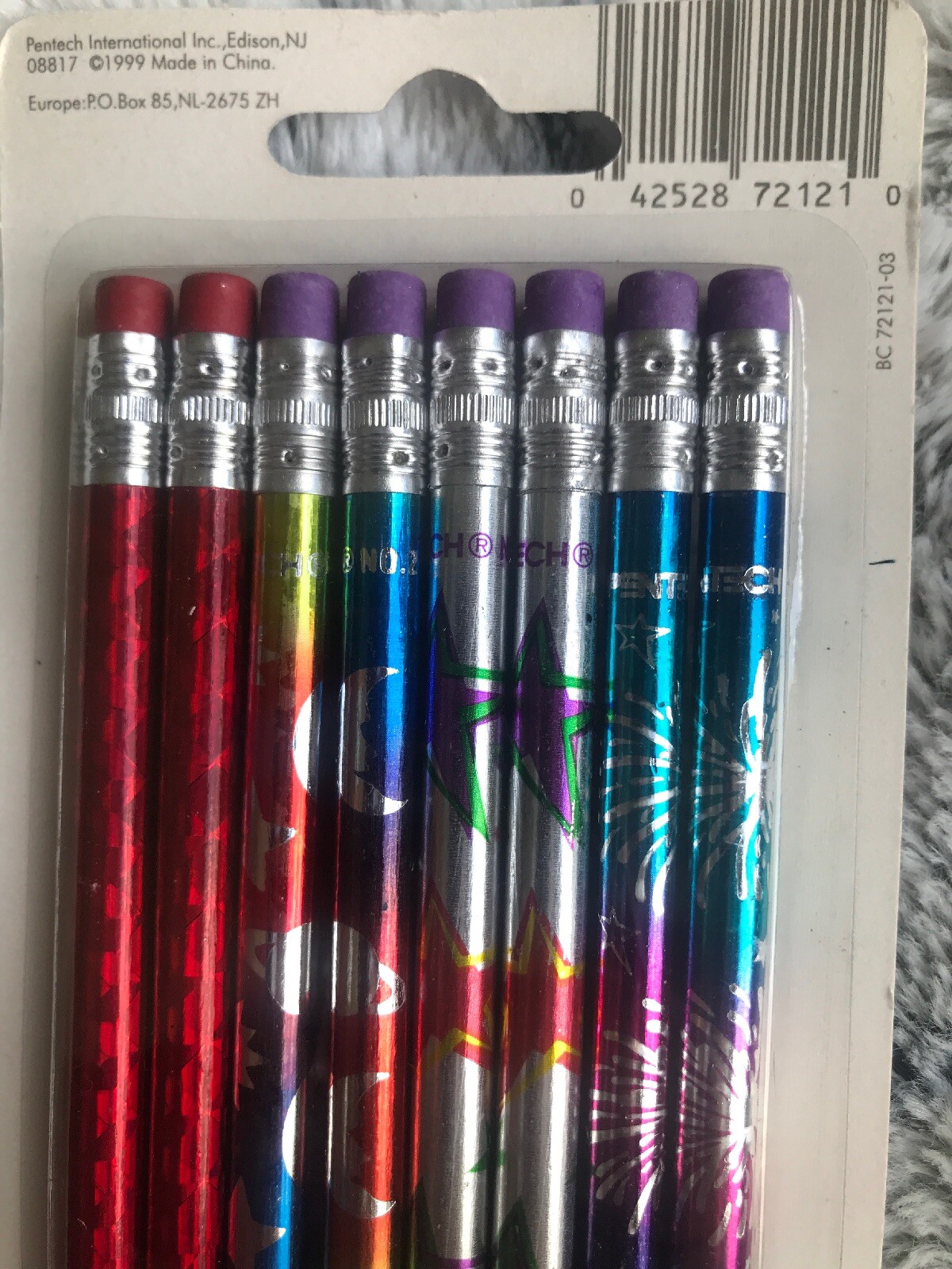 Pentech 8 Fireworks Fashion Metallic Dot Colored Pencils Draw No 2 Wood ...