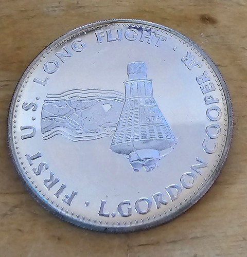 1963 Men in Space -Mercury IX L Gordon Cooper Jr Danbury Mint -Silver ...