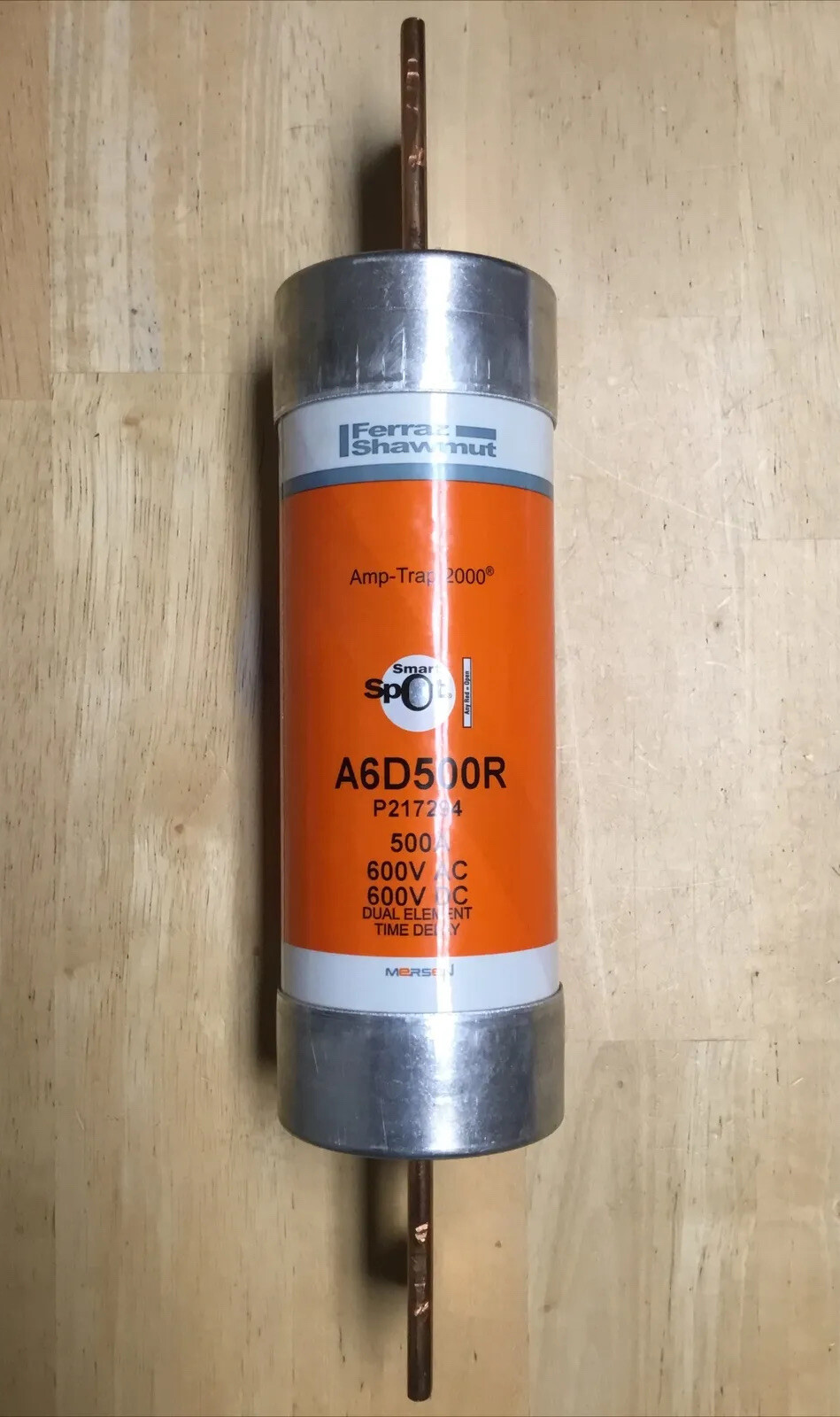 Mersen Ferraz Shawmut Fuse Time Delay 500A A6D-R Series 600V AC 600V DC ...